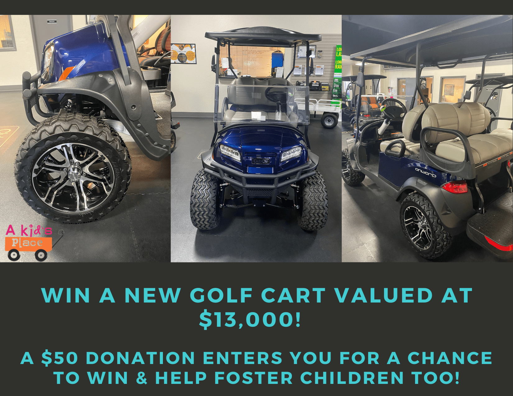 Take A Chance and WIN A New Golf Cart! | A Kid's Place of Tampa Bay